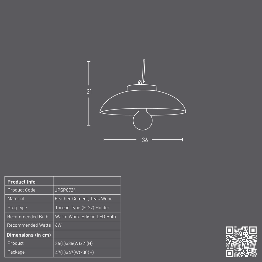 Buy Pendant Lamp | Milo Pendant Lamp (Indigo) | Shop at Oorjaa